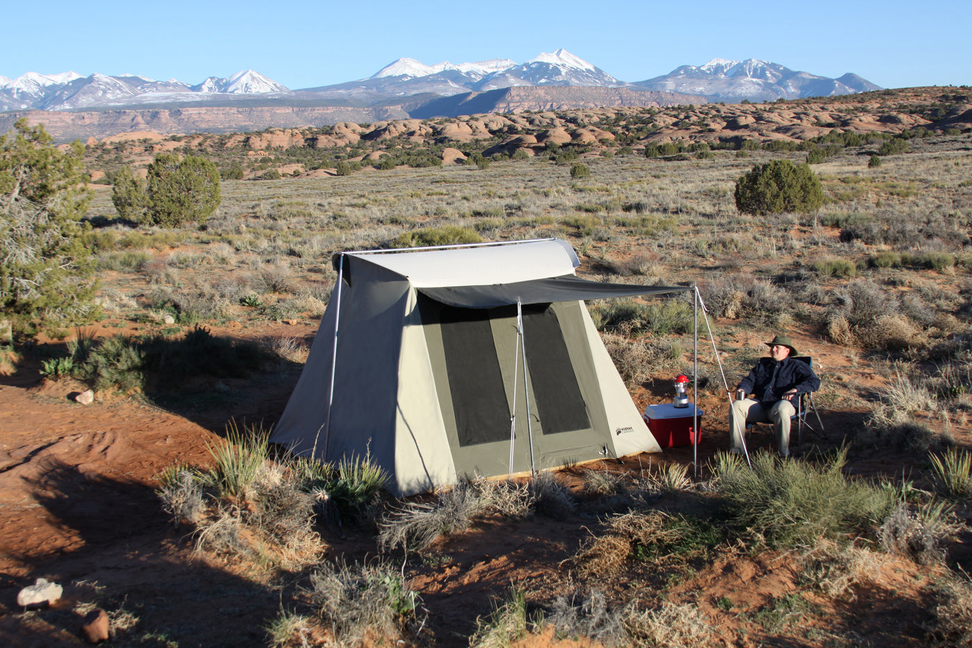 Kodiak Canvas 10 x 10 ft. Flex-Bow Deluxe Canvas Camping Tent